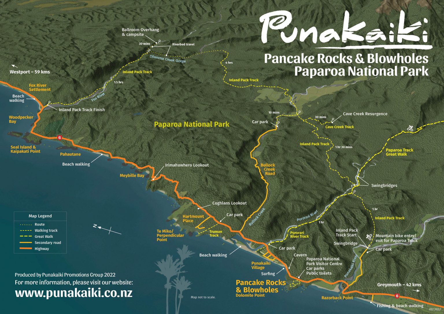 Official Punakaiki Tourism WebsitePunakaiki maps - Official Punakaiki ...